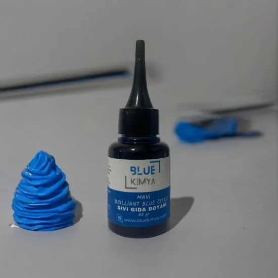 Brilliant Blue E133 Mavi Sıvı Gıda Boyası - Su Bazlı - Blue Kimya